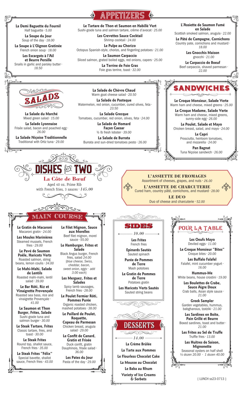 Menus